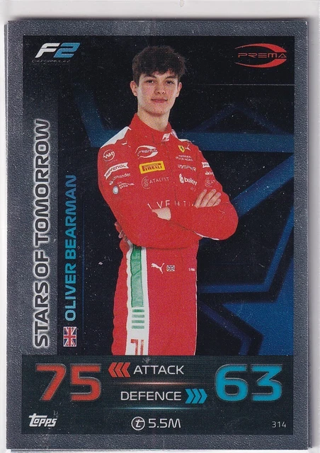 TOPPS F1 TURBO Attax 2023 Formula 1 Mappa No. 314 Stars Of Tomorrow ...