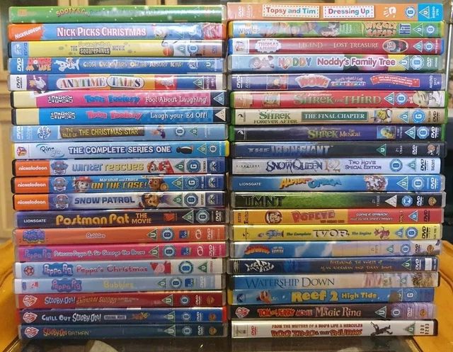 40 × KIDS DVD Job Lot Bundle Noddy,Wiggles,Paw Patrol,Pingu,Peppa Pig ...