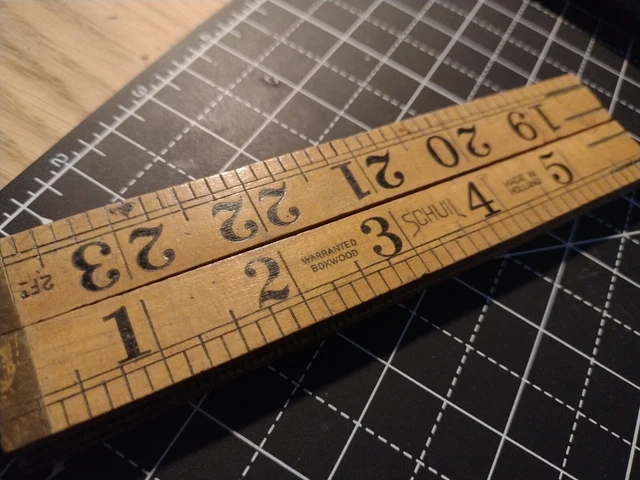 SCHUIL MADE IN Holland Vintage Warranted Boxwood Folding Ruler VGC £10. ...