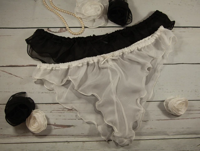 FRENCH KNICKERS HOLLYWOOD See through SHEER CHIFFON sexy lingerie ...