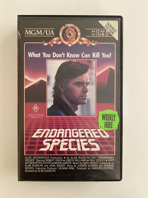 ENDANGERED SPECIES [VHS] CEL MGM UA Video Big Box Ex-Rental Tape Sci-Fi ...
