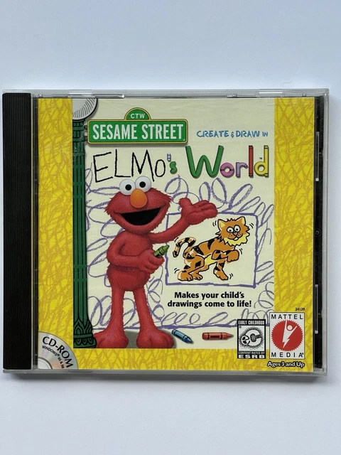 SESAME STREET CREATE and Draw in Elmo's World Windows Game Kids PC CD ...