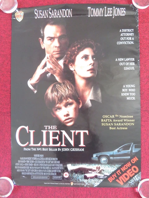 THE CLIENT VHS Video Poster Rolled Tommy Lee Jones Susan Sarandon 1994 ...