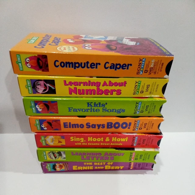 7 RARE Sesame Street Vhs Lot. Kids. Computer Caper Elmo Says Boo. Ernie ...