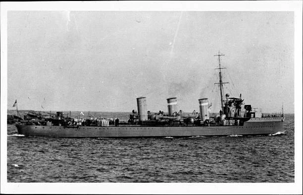 BRITISH ROYAL NAVY Battleship Destroyer HMS Mosquito SHIPPING NAVAL OLD ...