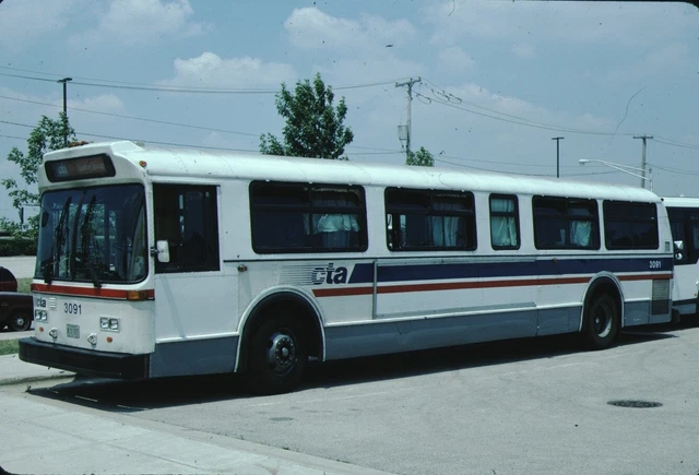 CTA CHICAGO TRANSIT Authority Flxible bus Kodachrome Original Kodak ...