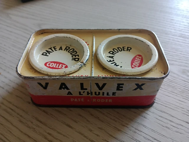 JOLIE ET ANCIENNE boite de pate a roder VALVEX a l'huile Collection ...