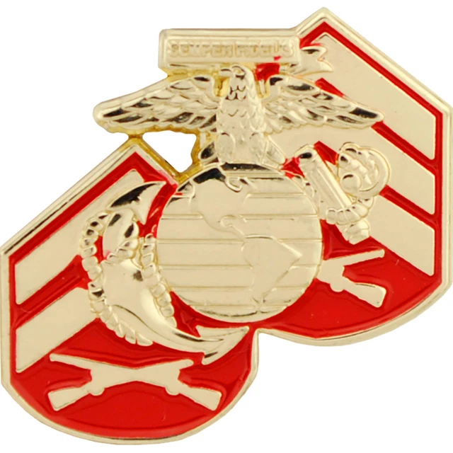 US MARINE CORPS Logo Rank Emblem USMC Lapel / Hat 1" Pin EUR 6,29 ...