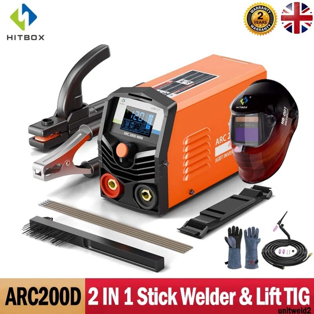 HITBOX ARC WELDER 220V Portable 200A Lift TIG MMA Mini Welding Machine ...