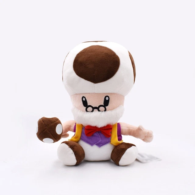 SUPER MARIO BROS Toad Old Mushroom Grandpa Toadsworth Plush Doll Toy ...