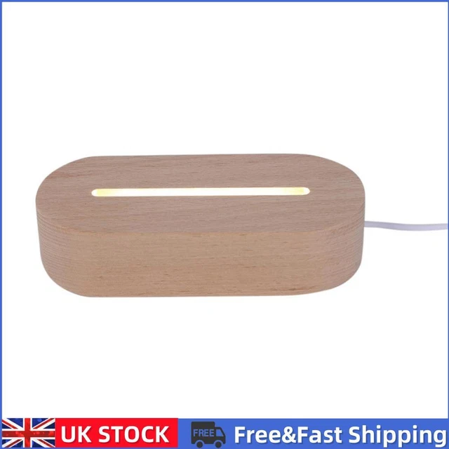 OVAL DISPLAY PEDESTAL - LED Lights Display Base with USB (White Light ...