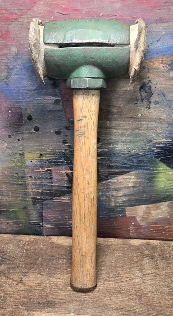 VINTAGE GARLAND SACO MAINE Split-Head Hammer 4lb Rawhide Faces Size: 4 ...