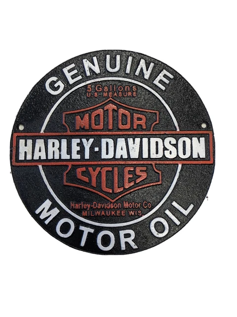 Harley Davidson Fonte Plaque 24cm Signe Vintage Adversting Garage Homme