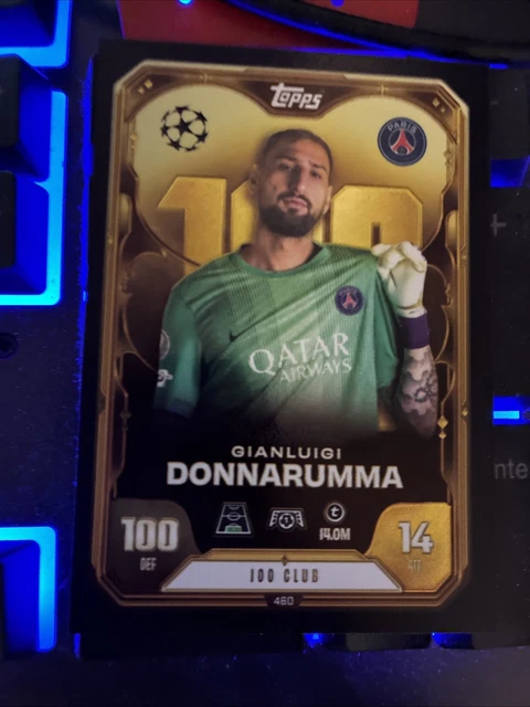 TOPPS MATCH ATTAX Champions League 25/26 Gianluigi Donnarumma 100 Club ...