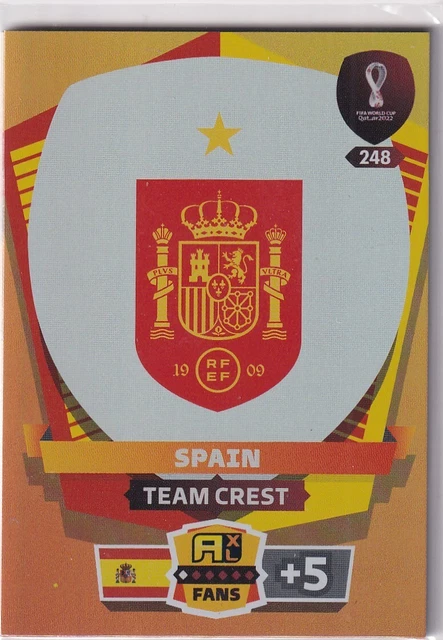 PANINI QATAR WORLD Cup Card 2022 Hero No. 248 Team Crest (Spain) £1.74 ...