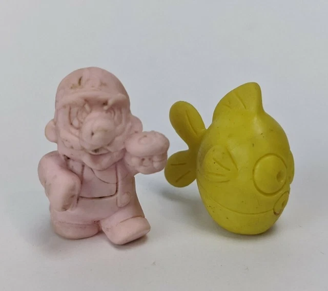 1980'S ORIGINAL NINTENDO Mario Bros Japan & Cheep Keshi Mini Figure EUR ...