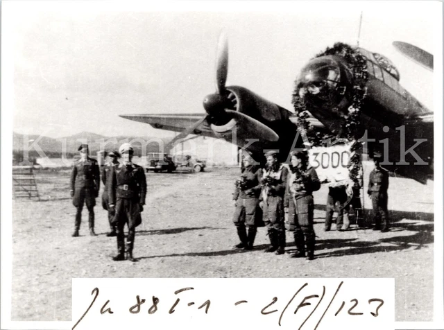 S631 FOTO WEHRMACHT Archiv Repro Luftwaffe Flugzeug Ju88 T-1 Athen ...