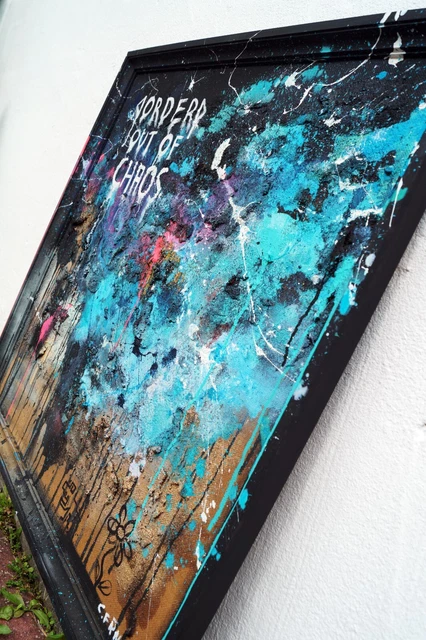 C. FANTA GEMÄLDE Rahmen abstrakt ORIGINAL Kunst Acryl MALEREI art struktur EUR 220,00 - PicClick DE