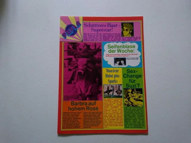BARBRA STREISAND SUZI Quatro Sparks Mick Jagger Wood clipping Germany ...