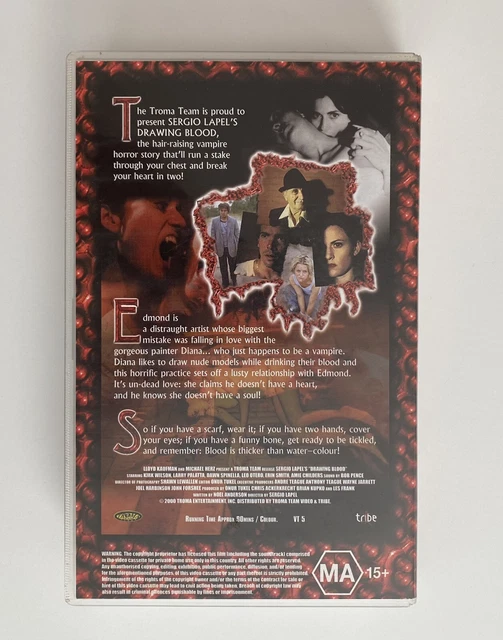 DRAWING BLOOD [VHS] Troma Video Big Box Ex-Rental Tape Horror Sergio ...