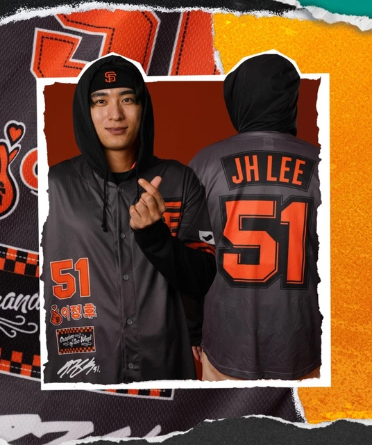 SAN FRANCISCO GIANTS 2025 Jung Hoo Lee Hooded Jersey sz X-Large 6/22 ...