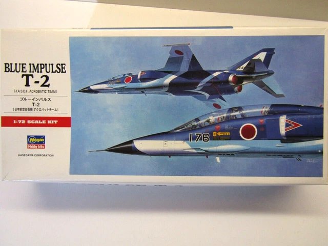 HASEGAWA 1:72 SCALE Mitsubishi T-2 J.A.S.D.F "Blue Impulse" Model Kit ...