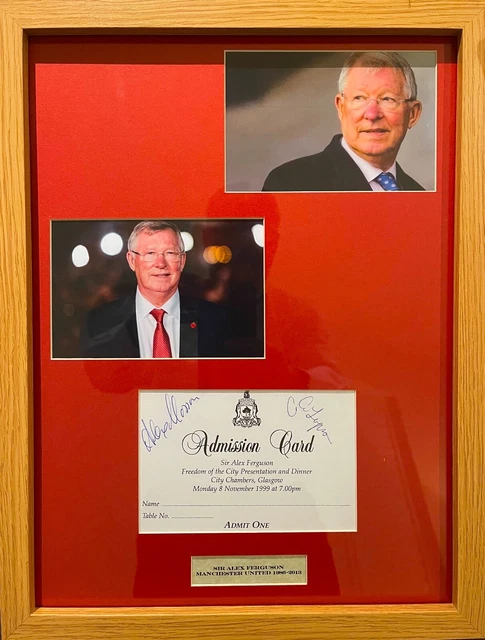 SIR ALEX FERGUSON- Manchester United Legend, 100% Hand Signed Framed ...