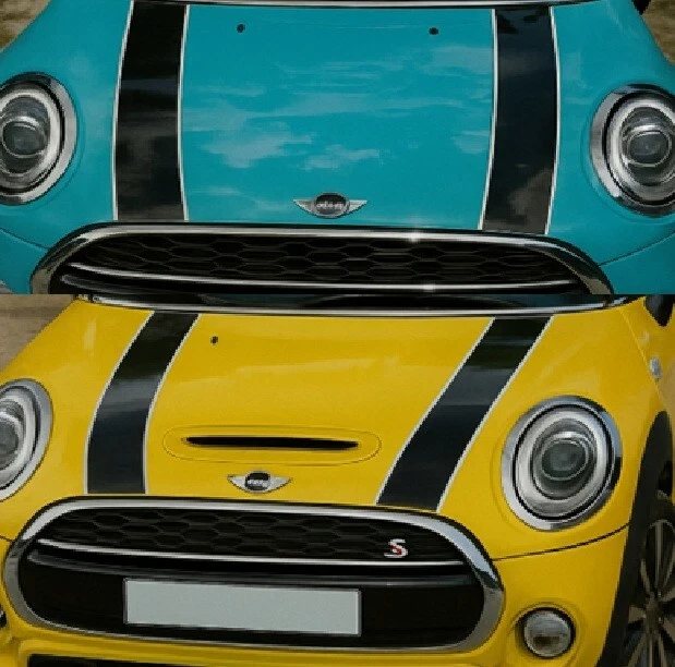 R60 MINI COOPER S JCW John Cooper Works Vinyl Bonnet Stripe Decal Black ...