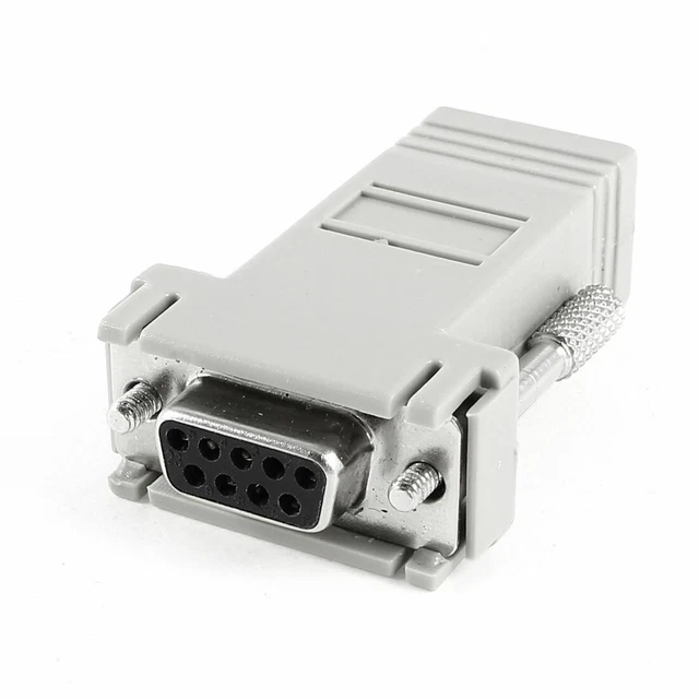 RJ45 TO DB9 Female Adapter VGA 9 Pin to CAT5 CAT6 RJ45 8P8C Coupler ...