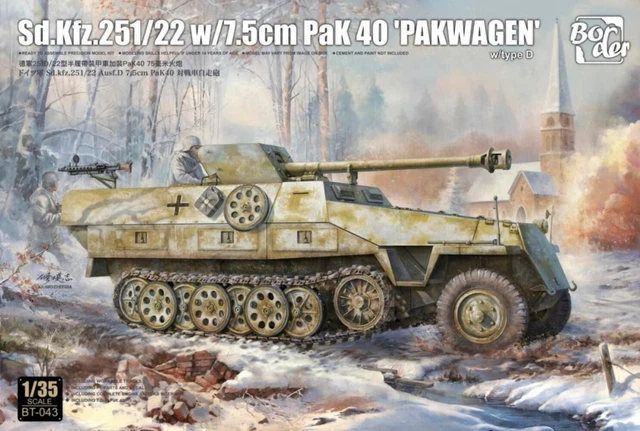 BORDER MODEL 1/35 Sd.Kfz.251/22 w 7.5cm PaK 40 "Pakwagen" Model Kit £48 ...