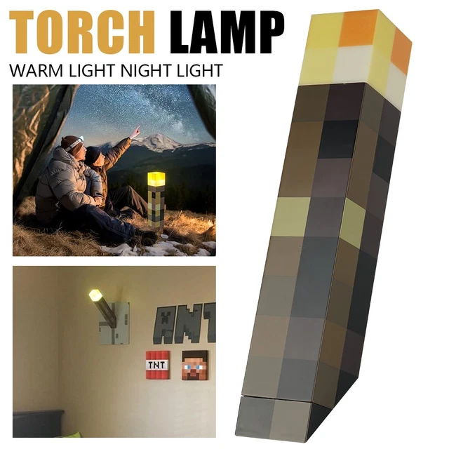 TORCH LAMP LED Night Light FOR Minecraft Game Home Decors USB ...