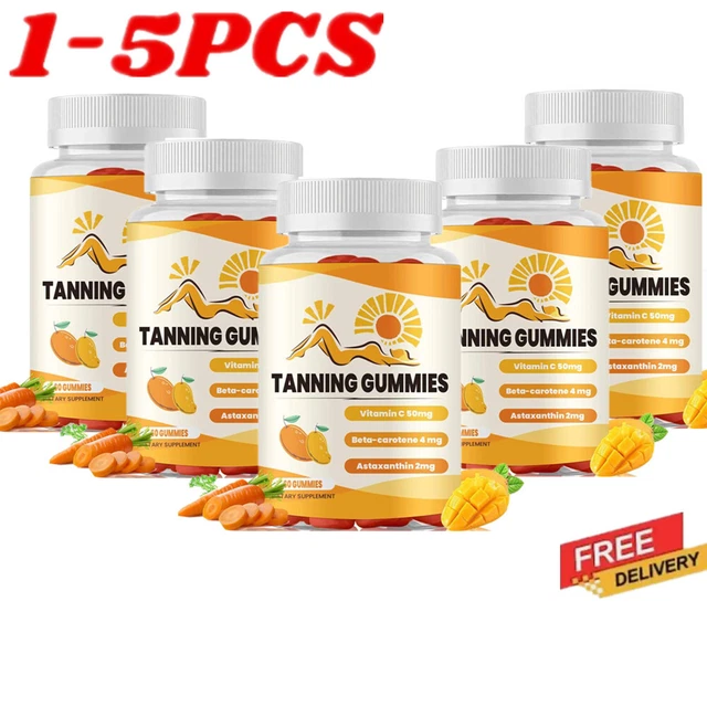 1-5X BRONZE BITES Tanning Gummies Mango Super Tanning Daily Gummies 60 ...