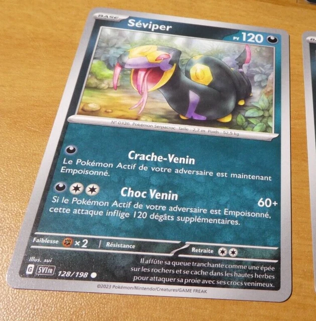 POKEMON ECARLATE ET Violet Francaise Card Carte Seviper 128/198 Vf Fr ...