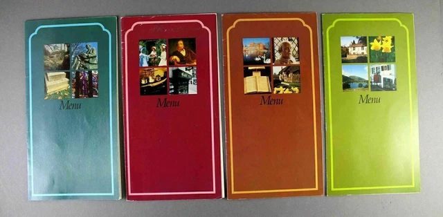 BRITISH AIRWAYS FIRST Class Four Different Vintage Airline Menus Ba £24 ...