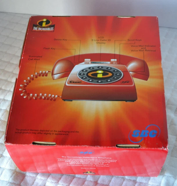 DISNEY PIXAR RETRO INCREDIBLES Rotary-look Touch Dial Telephone by SBC ...