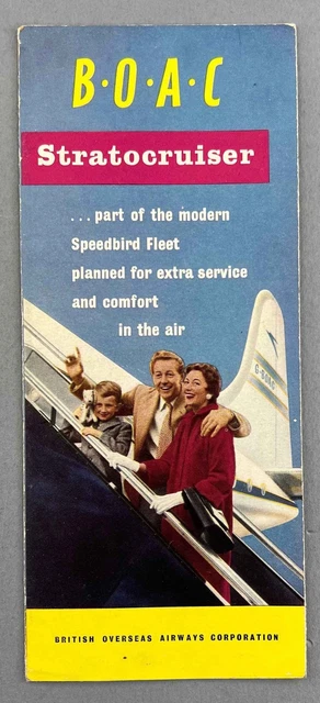 BOAC BOEING STRATOCRUISER Vintage Airline Brochure 1954 B.o.a.c ...