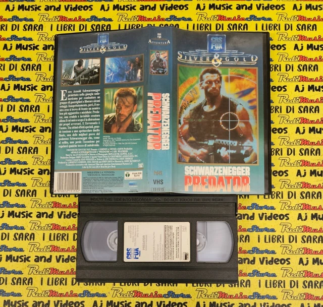 VHS FILM PREDATOR arnold schwarzenegger 1990 CBS/FOX SILVER & GOLD ...