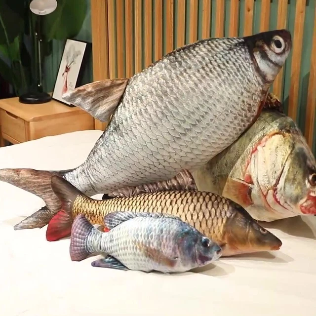 FISH CRUCIAN CARP Mandarin Chub Soft Plush Toy Teddy Stuffed Dolls Kids ...