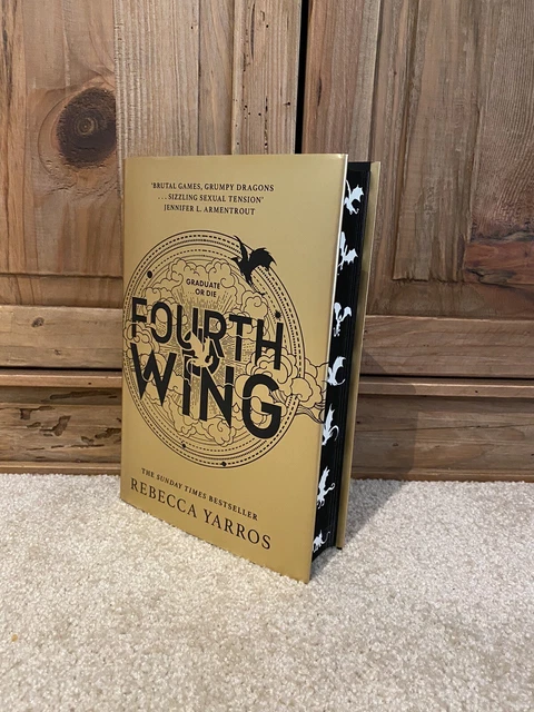 FOURTH WING BY Rebecca Yarros Stencilled Sprayed Edges First Print ANZ ...