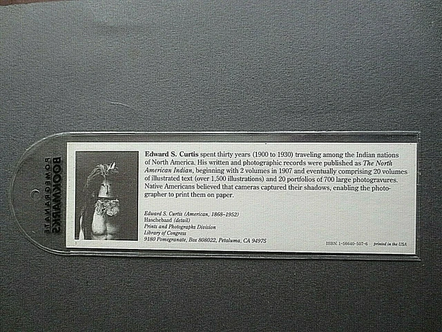 ART BOOKMARK NORTH American Indian Mask Navajo Photo Edward S Curtis ...
