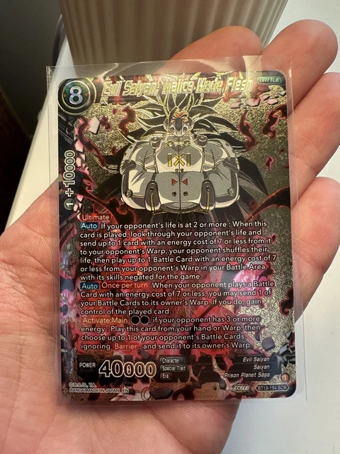 EVIL SAIYAN, MALICE Made Flesh BT19-154 SCR - Gioco di carte Dragon ...