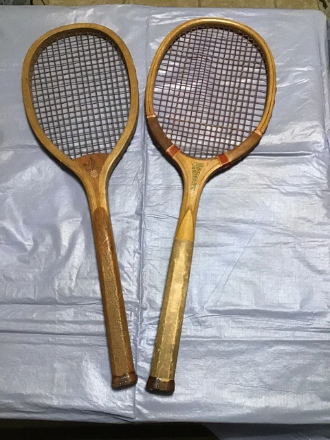 PAIR OF VERY Old Antique Vintage Wooden Tennis Racquets $69.00 - PicClick