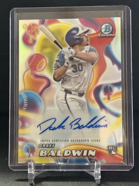 2025 BOWMAN CHROME Drake Baldwin Melt Mashers Refractor Auto /99 RC ATL ...