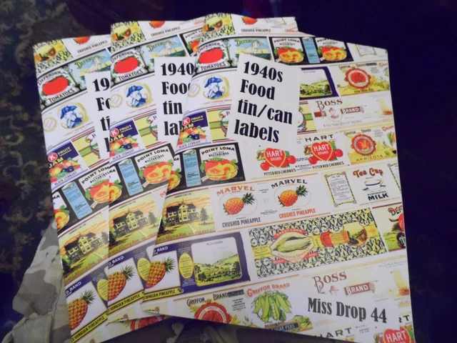 WW2 US FOOD can labels rations re-enacting/living history 101st 82nd ...