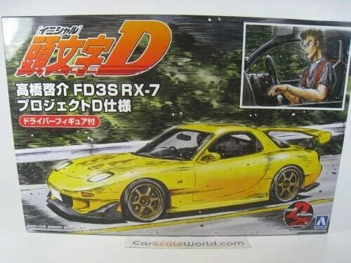 MAZDA RX-7 FD3S Initial D Avec Takahashi Keisuke 1/24 Aoshima (Kit Assemblage) EUR 49,95 ...