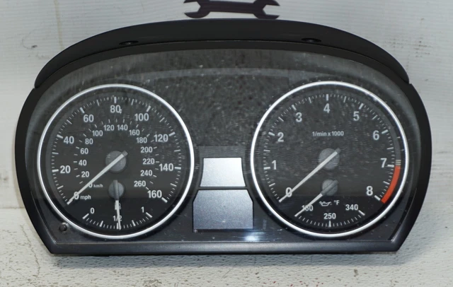 INSTRUMENT CLUSTER SPEEDOMETER Miles Gauge Speedo MPH OEM BMW E90 E92 ...