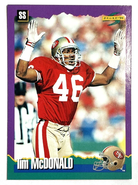 CARTE DE FOOTBALL TIM MCDONALD 49ers, Cardinals 1994 Pinnacle's Score ...