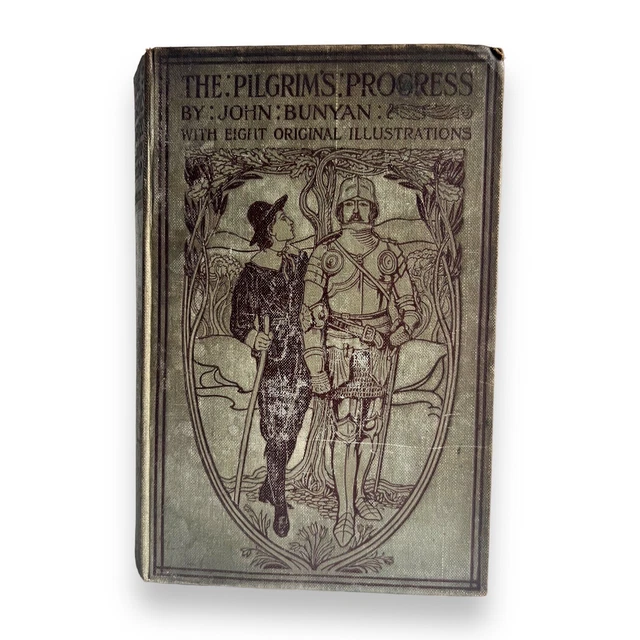 THE PILGRIMS PROGRESS John Bunyan 8 plaques illustrées tract religieux ...