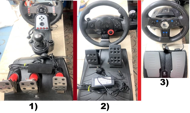 *VARIETY LOGITECH GAMING Racing Wheel Set_Pedal+Shifter Box+Wheel_PC ...