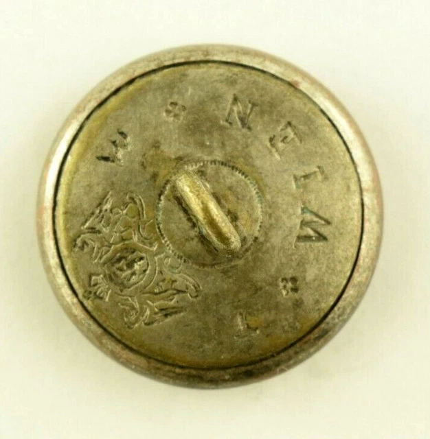 1860-70S CREST LIVERY 2 Lions Holding Shield Crown Uniform Button ...